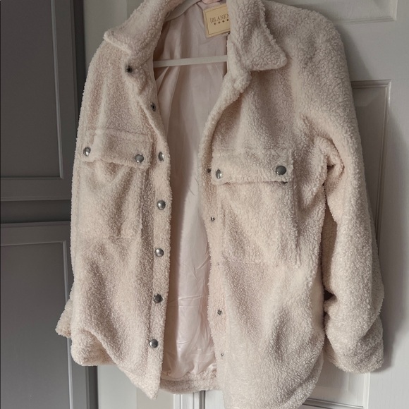Blank NYC | Jackets & Coats | Blank Nyc Cream Teddy Shacket | Poshmark
